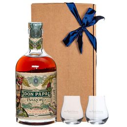 Geschenk-Set Don Papa Baroko & 2 Nosing-Gl&auml;ser (40 % Vol. 0,7 Liter)