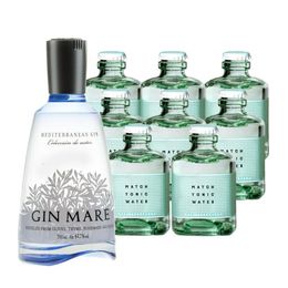 Gin Mare & 8 x Match Mediterranean Tonic Set (42,7 % vol 2,3 Liter)