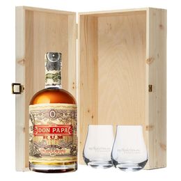Geschenk-Set Don Papa Rum in Holzkiste (40 % Vol. 0,7 Liter)