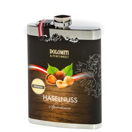 Dolomiti Alpenfeinkost Dolomiti Flachmann Haselnuss Schnaps (35 % Vol. 0,2 Liter)