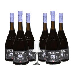 6 x FASSBIND Alte Pflaume - Vieille Prune (40 % vol 4,2 Liter)