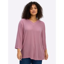 sheego Damen Tunika in leichter Crinkle-Struktur, altrosa, Gr&ouml;&szlig;e 40