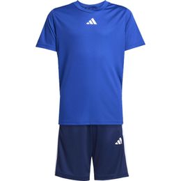 Adidas TRAIN ESSENTIALS 3 STRIPES Trainingsanzug Jungen - Gr&ouml;&szlig;e 152 - blau
