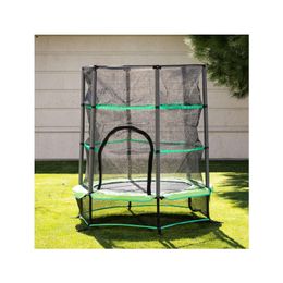 Chipolino Kindertrampolin Up und Down 140cm Sicherheitsnetz Gummib&auml;nder bis 27kg gr&uuml;n