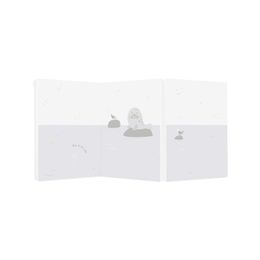 Kikka boo Babybett Faltmatratze Tiere 120 x 60 x 5 cm Baumwolle Rei&szlig;verschluss grau