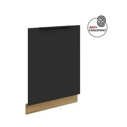 K&uuml;chen-Preisbombe Frontblende f&uuml;r vollintegrierten Geschirrsp&uuml;ler 60 ARIA Schwarz + Eiche Artisan