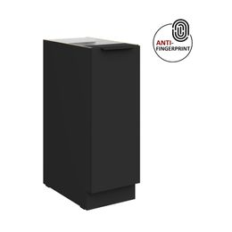 K&uuml;chen-Preisbombe K&uuml;chen Unterschrank Schrankauszug 30 K&uuml;che ARIA Schwarz matt Anti Fingerprint