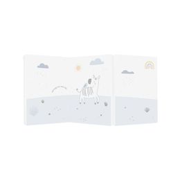 Kikka boo Babybett Faltmatratze Tiere 120 x 60 x 5 cm Baumwolle Rei&szlig;verschluss hellgrau