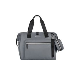 Kikkaboo Wickeltasche Maxi mit Wickelunterlage, kleine Tasche, Rei&szlig;verschluss hellgrau