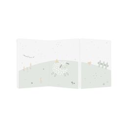 Kikka boo Babybett Faltmatratze Tiere 120 x 60 x 5 cm Baumwolle Rei&szlig;verschluss gr&uuml;n