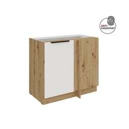 K&uuml;chen-Preisbombe K&uuml;chen Eckschrank 105cm K&uuml;che ARIA Weiss ultra matt Anti Fingerprint K&uuml;chenzeile