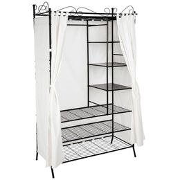 TecTake&reg; Metall-Garderobenschrank, 3 gro&szlig;e und 3 kleine F&auml;cher, Stahlgestell mit Verzierungen, 112 x 207 x 57 cm