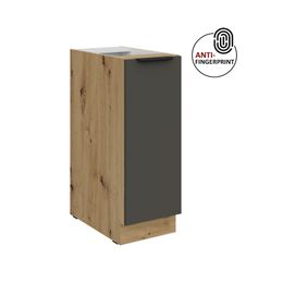 K&uuml;chen-Preisbombe K&uuml;chen Unterschrank Schrankauszug 30 K&uuml;che ARIA Graphite matt Anti Fingerprint
