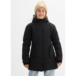 bonprix Winterparka mit Kapuze wasserabweisend, schwarz