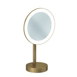 Kludi VELA R LED-Kosmetikspiegel 58995N1F Vergr&ouml;&szlig;erung 3-fach, freistehend, brushed bronze