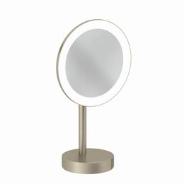 Kludi VELA R LED-Kosmetikspiegel 58995N5F Vergr&ouml;&szlig;erung 3-fach, freistehend, stainless brushed nickel