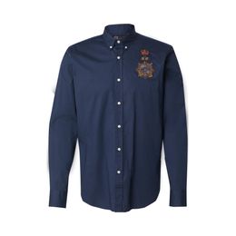 La Martina Hemd Herren Gr&ouml;&szlig;e S navy / royalblau / honig / cranberry