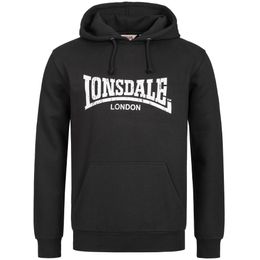 Lonsdale Sweatshirt 'Wolterton' Herren Gr&ouml;&szlig;e XXS schwarz / wei&szlig;