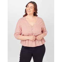 ABOUT YOU Curvy Bluse 'Linn' Damen Gr&ouml;&szlig;e 5XL rosa / wei&szlig;