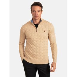 Jacey Quinn Pullover Herren Gr&ouml;&szlig;e L sand / blau