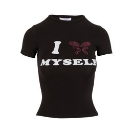 Felicious T-Shirt 'Love Yourself' Damen Gr&ouml;&szlig;e XL magenta / schwarz / wei&szlig;