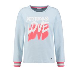 Key Largo Sweatshirt 'ATTITUDE' Damen Gr&ouml;&szlig;e L pastellblau / neonpink / wei&szlig;