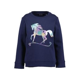 Blue Seven Sweatshirt M&auml;dchen Gr&ouml;&szlig;e 122 ultramarinblau / hellblau / gelb / lila