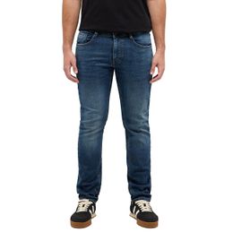 Mustang Herren Slim-fit-Jeans "Herren Style Oregon Slim K", blau, Gr. 33, unifarben, Denim/Jeans, 83% Baumwolle, 16% Polyester, 1% Elasthan, Jeans
