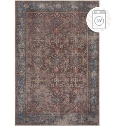 Teppich FLAIR RUGS, B:115cm H:4mm L:170cm, rot, Polyester, Wohnzimmer, Teppiche, "Cyra", traditioneller Teppich, kurzflor, waschbar, Wohnzimmer,
