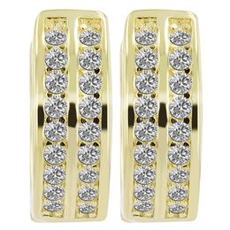 Adelia&acute;s ADELIA ́S Damen Klappcreolen "Damen Ohrringe &ndash; Klappcreole aus 925 Silber"gold, Silber 925 (Sterlingsilber), Ohrringe, Zum Verschenken &ndash; ideal zum
