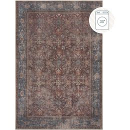 Teppich FLAIR RUGS, B:190cm H:4mm L:290cmrot, Polyester, Wohnzimmer, Teppiche, "Cyra", traditioneller Teppich, kurzflor, waschbar, Wohnzimmer,