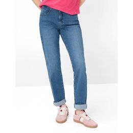 Brax Damen Five-Pocket-Hose Style CAROLA USED STONE BLUE, denim blau, Gr. 34