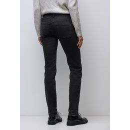 Slim-fit-Jeans Street One, Damen, Gr. 33, L&auml;nge 30, soft schwarz wash, Jeans, 98% Baumwolle, 2% Elasthan, unifarben, normal, Jeans Slim-fit-Jeans, 5-Pocket-Style