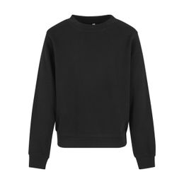 Urban Classics M&auml;dchen Sweater "Urban Classics Girls Oversized Light Terry Crewneck"schwarz, Gr. 122, unifarben, 70% Baumwolle, 30% Polyester,