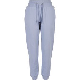 Urban Classics Damen Jogginghose "Urban Classics Damen Ladies Organic High Waist Sweat Pants"violablau, Gr. XS, unifarben, 100% Organic Cotton Terry,