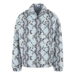 Winterjacke Karl Kani "Karl Kani Metal Signature Snake Teddy Troyer", Herren, Gr. XL, schwarz, blau, 100% Polyester, mehrfarbig, normal, amerikanischer Ausschnitt, Jacken Winterjacke