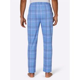 w&auml;schepur W&Auml;SCHEPUR Herren Schlafanzug, Gr. 48, blau, 100% Baumwolle, Homewear-Sets