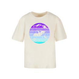 F4NT4STIC Damen T-Shirt "Retro Alien Weltraum Sonnenuntergang", wei&szlig;, Gr. XL, Obermaterial: 100% Baumwolle, Shirts, Premium Qualit&auml;t