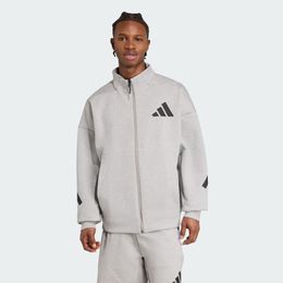 adidas Sportswear Sweatjacke 'Z.N.E.' Herren Gr&ouml;&szlig;e XXL graumeliert / schwarz