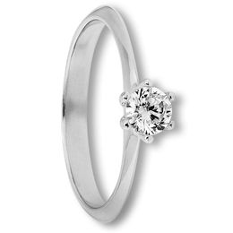 ONE ELEMENT Damen Goldring "Zirkonia Ring aus 333 Wei&szlig;gold", 51,mit Zirkonia, Gold Wei&szlig;gold 333silber, Gold, Wei&szlig;gold 333, Fingerringe, Zartes Emblem