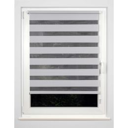 Doppelrollo mydeco, B:140cm H:160cm, grau, Polyester, Rollos, "Just"