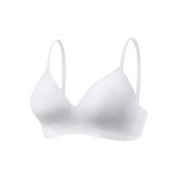 Lascana Damen Push-up-BH "COMFY BRA", Gr. 85, wei&szlig;, Piqu&eacute;, Obermaterial: 50% Baumwolle, 33% Polyamid, 14% Polyester, 3% Elasthan, Basic, BHs, ohne