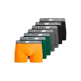 Jack & Jones Jack & Jones Boxershorts 'JACNolan' Herren Gr&ouml;&szlig;e M dunkelgrau / dunkelgr&uuml;n / hellorange / schwarz