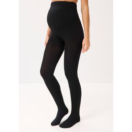 bonprix Damen Umstandsstrumpfhose "Thermo Schwangerschafts-Strumpfhose", Gr. 56, schwarz, Obermaterial: 97% Polyester, 3% Elasthan, Strumpfhosen,
