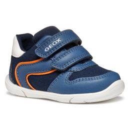 Geox Baby Lauflernschuh "B ZAPITO BOY", Gr. 22, blau, Synthetik, Textil, Schuhe, Freizeitschuh, Babyschuh, Klettschuh mit modischem Farbeinsatz