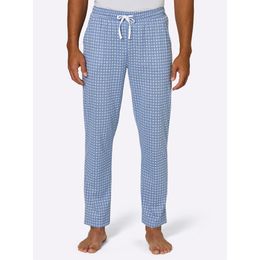 w&auml;schepur W&Auml;SCHEPUR Herren Schlafanzug, Gr. 44, blau, 100% Baumwolle, Homewear-Sets