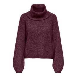 Only Damen Rollkragenpullover "ONLGILA LIFE LS ROLLNECK BF KNT"winetasting detail:melange, Gr. XL, meliert, Strick, Obermaterial: 79% Polyester, 13%