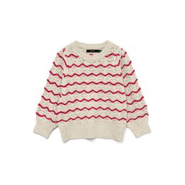 V&eacute;ro Moda Vero Moda Pullover 'VMLEONOR' Damen Gr&ouml;&szlig;e L beige / rot