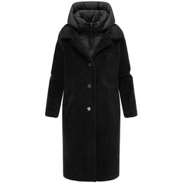 Navahoo Damen Wintermantel "Teddyzauber 14", schwarz, Gr. XXXL, Material: 100% Polyester. Innenfutter: 100% Polyester, M&auml;ntel, Pl&uuml;schmantel aus