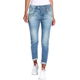 Gang Damen Slim-fit-Jeans "94MARGE", blau, Gr. 30, Denim/Jeans, Obermaterial: 98% Baumwolle, 2% Elasthan, Jeans, mit besonderem 4-Knopf-Verschluss